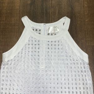 J.O.A. | Tops | Joa White Top See Thru Pattern | Poshmark